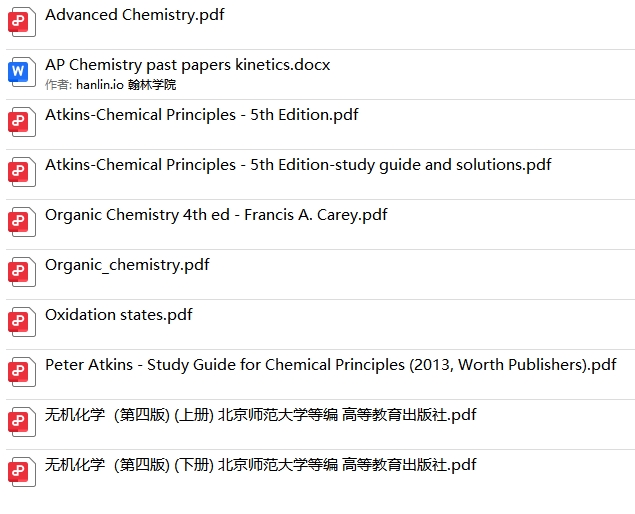 USNCO美国化学奥赛赛事资源-USNCO历年真题